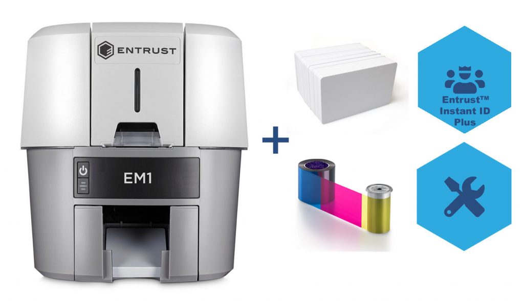 Entrust EM 1 Bundle - Budget Friendly ID Card Printer